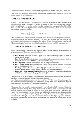 Data Mining for Benford’s Law in Ancient Roman Coins | PDF