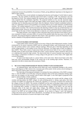 Concurrent Detection and Classification of Faults in Matrix Converter using Trans-Conductance | PDF