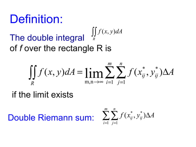 1523 double integrals | PPT | Physics | Science