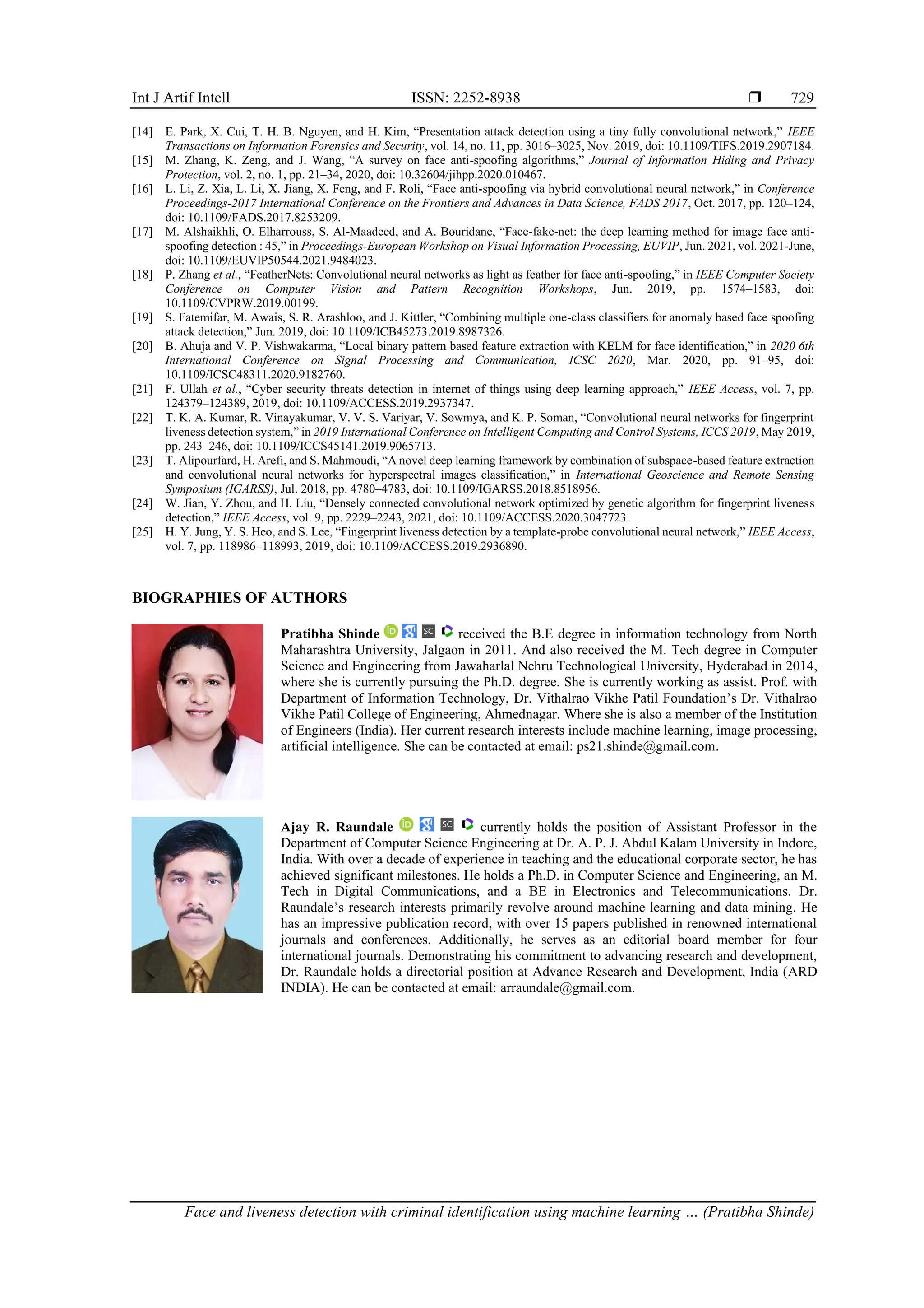 Face and liveness detection with criminal identification using machine ...