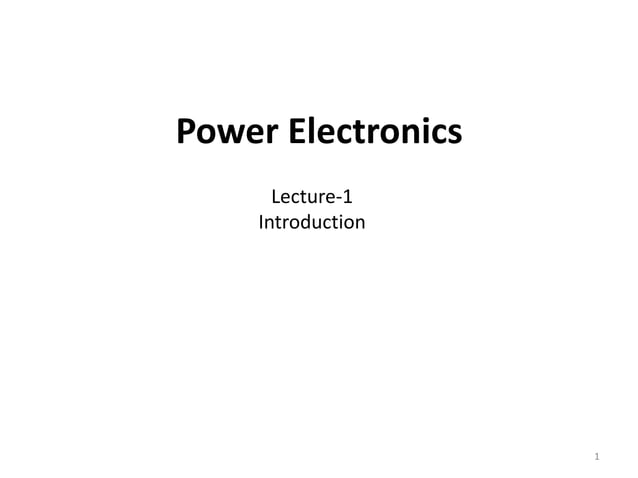 Power Electronics | PPTX