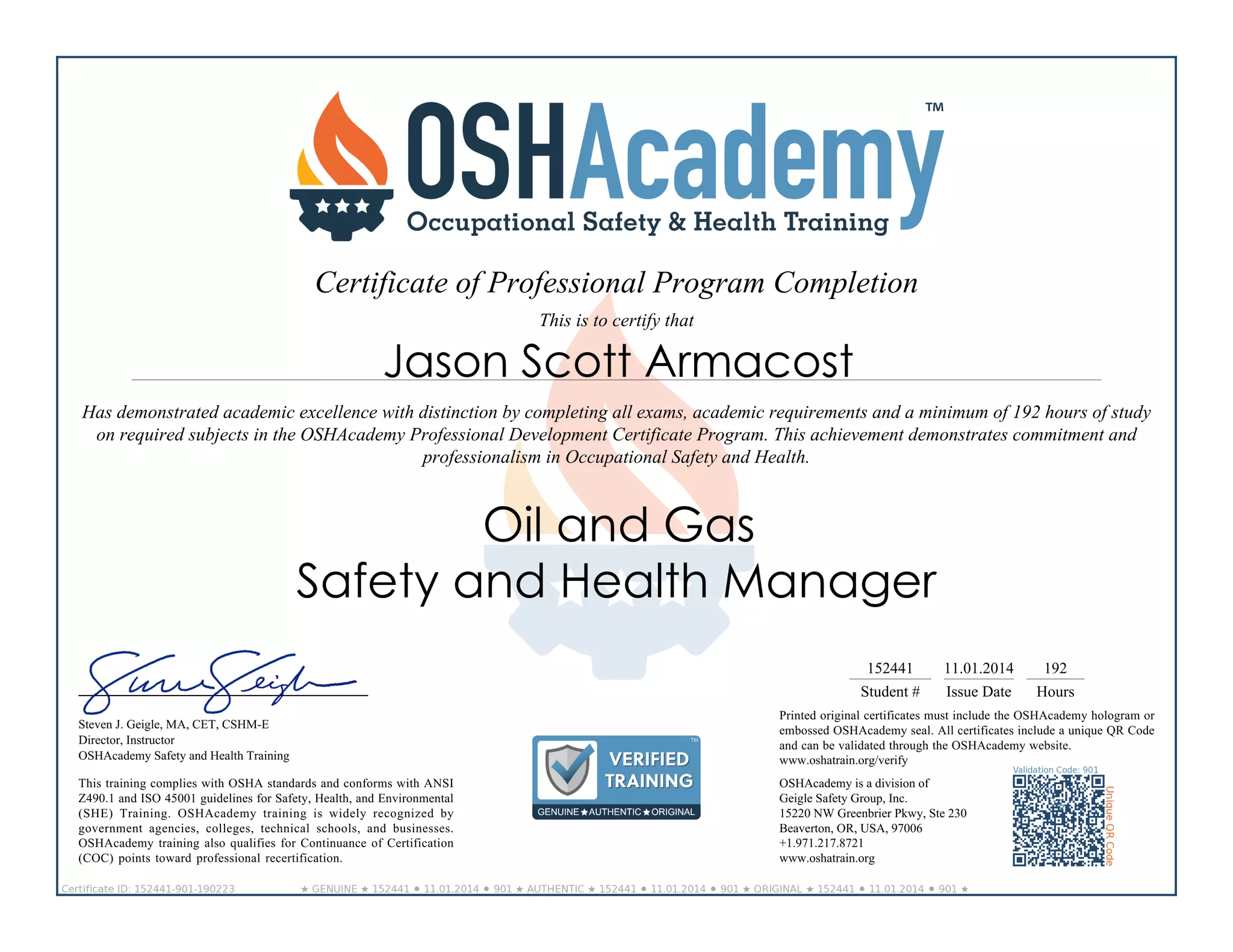 Oil and Gas Safety and Health Manager | PDF