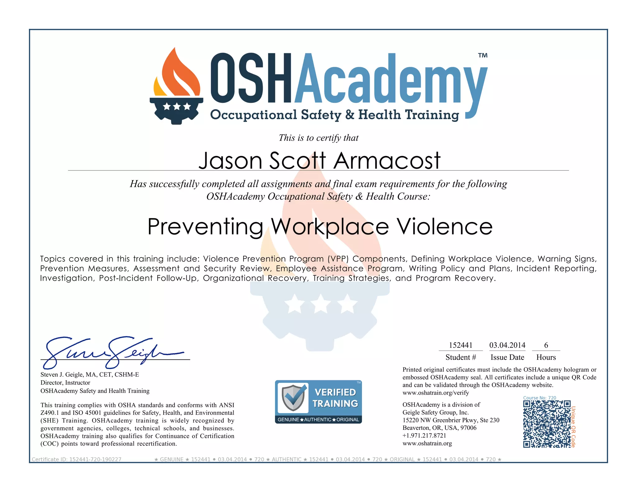Preventing Workplace Violence | PDF