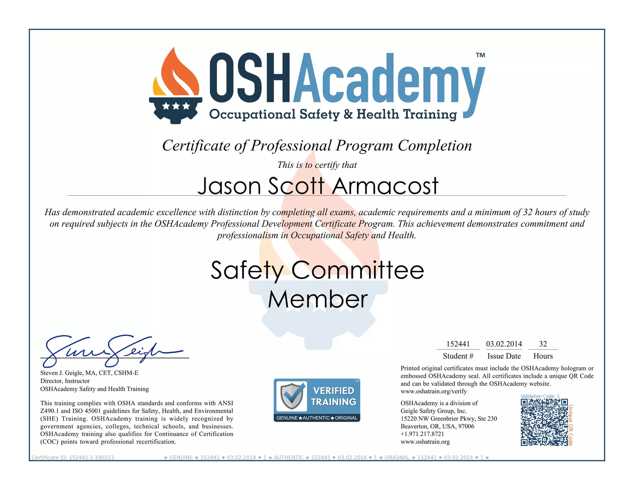 Safety Committee Member | PDF