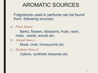 Perfumes: Types and their applications | PPTX