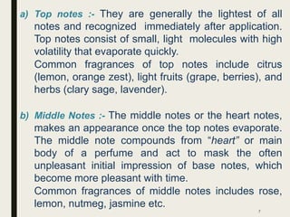 Perfumes: Types and their applications | PPTX