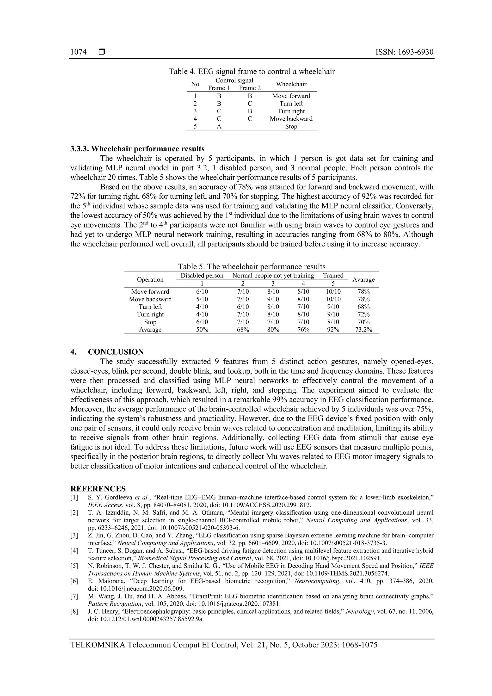 Electroencephalography-based brain-computer interface using neural networks | PDF