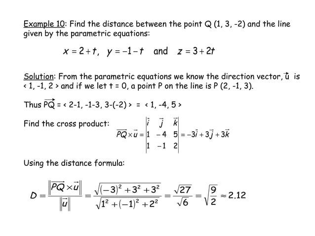 1525 equations of lines in space | PPT | Physics | Science