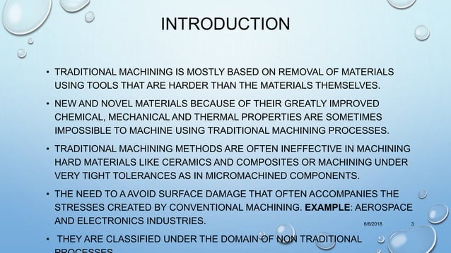 non traditional machining | PPTX