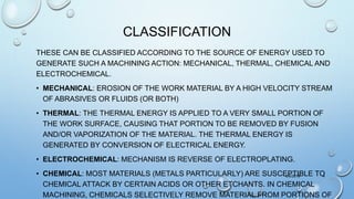 non traditional machining | PPTX