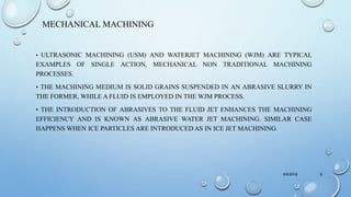 non traditional machining | PPTX