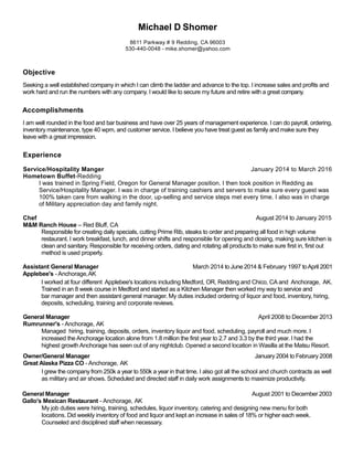 Michael Shomer Resume | DOC
