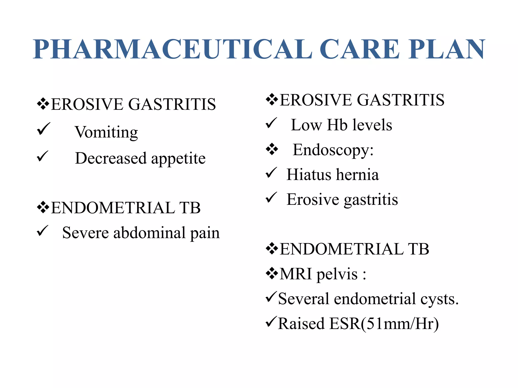 endometrial TB and erosive gastritis | PPSX