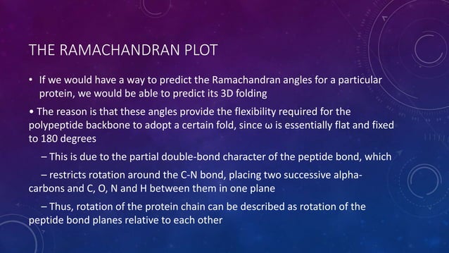 The Ramachandran plot | PPTX | Chemistry | Science