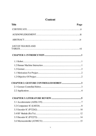 Project Report on Hand gesture controlled robot part 1 | DOCX