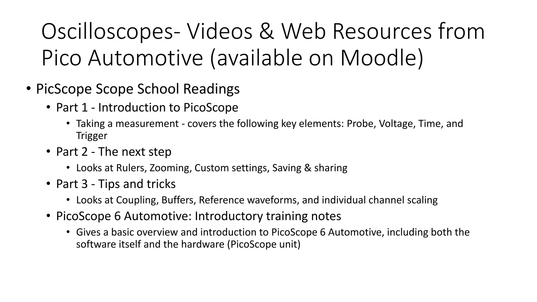 Oscilloscopes And Scan Tools Pptx