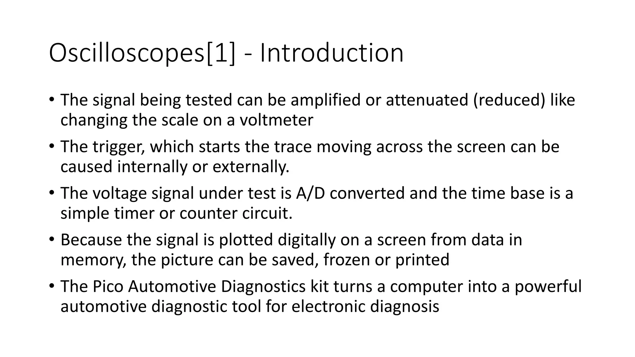 Oscilloscopes And Scan Tools Pptx