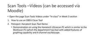 Oscilloscopes and Scan Tools | PPTX