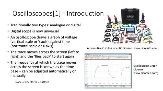 Oscilloscopes and Scan Tools | PPTX | Consumer Electronics | Technology & Computing