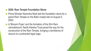 Explained: From 1528 To 2024, A 500-Year Timeline Of Ayodhya Ram Temple | PPTX