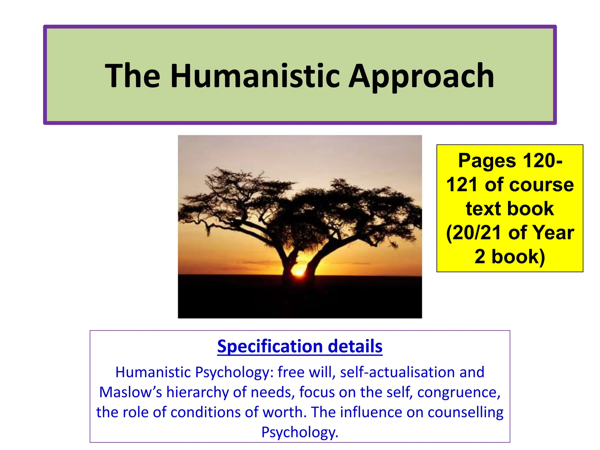 Humanistic Approach BACHELORS IN EDUCATION | PPT