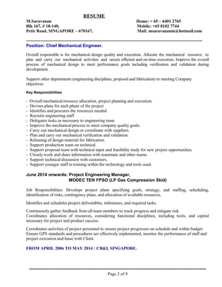 M.Saravanan - Resume | DOC