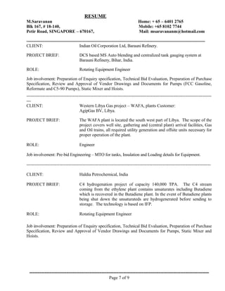 M.Saravanan - Resume | DOC