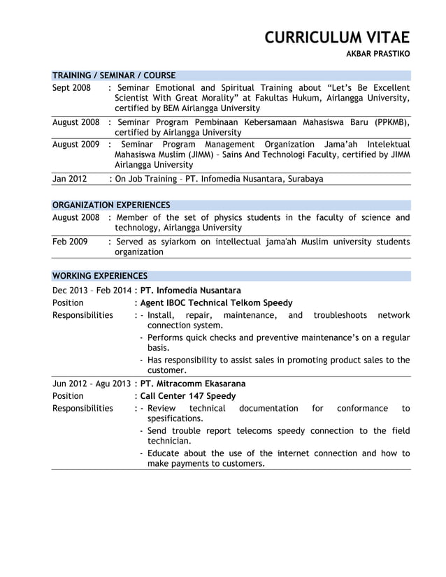 CV_Akbar Prastiko | PDF