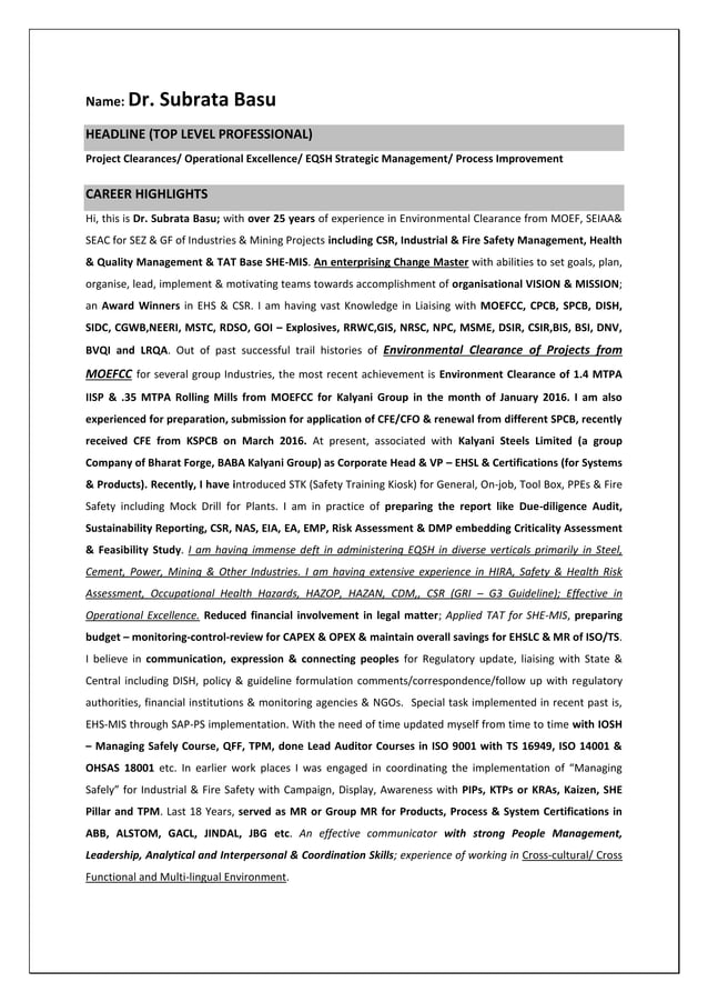 Dr Subrata Basu SP | PDF