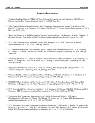 M Daugherty Curriculum Vitae 5-21-15 | PDF | Chemistry | Science