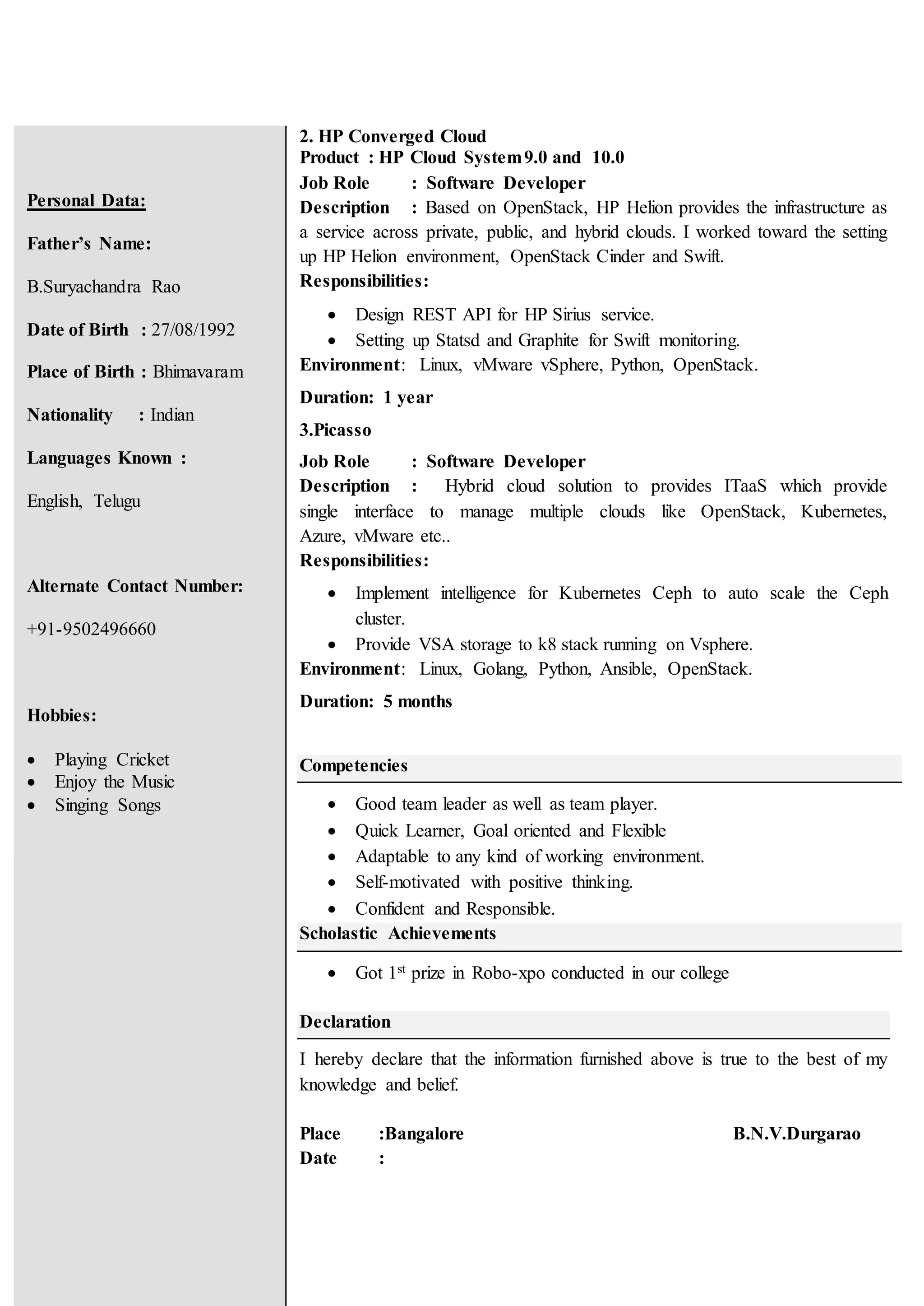 venkat resume | PDF