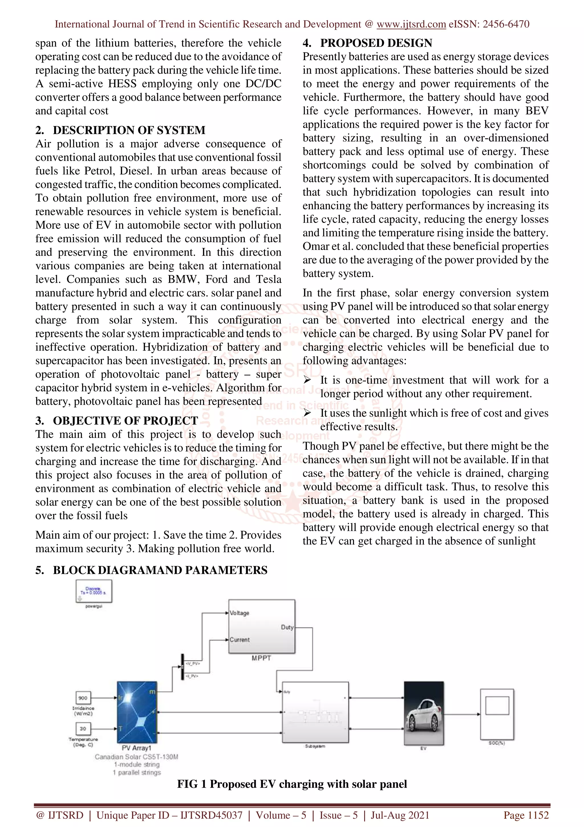 Hybrid Electric Vehicle Charging by Solar Panel using of Supercapacitors | PDF | Power and ...