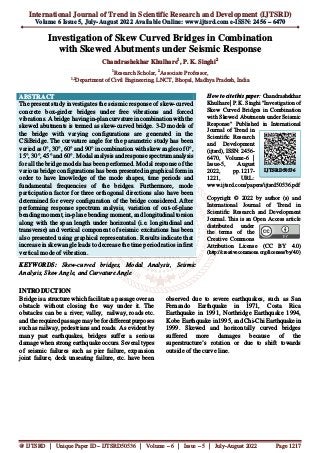 Investigation of Skew Curved Bridges in Combination with Skewed ...