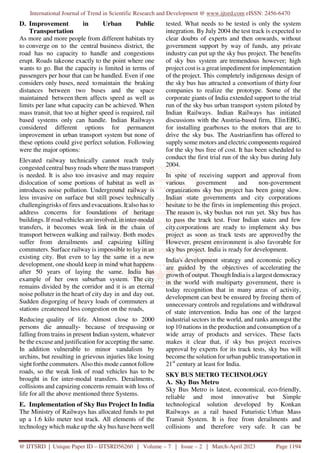 Sky Bus The Modern Transportation System | PDF