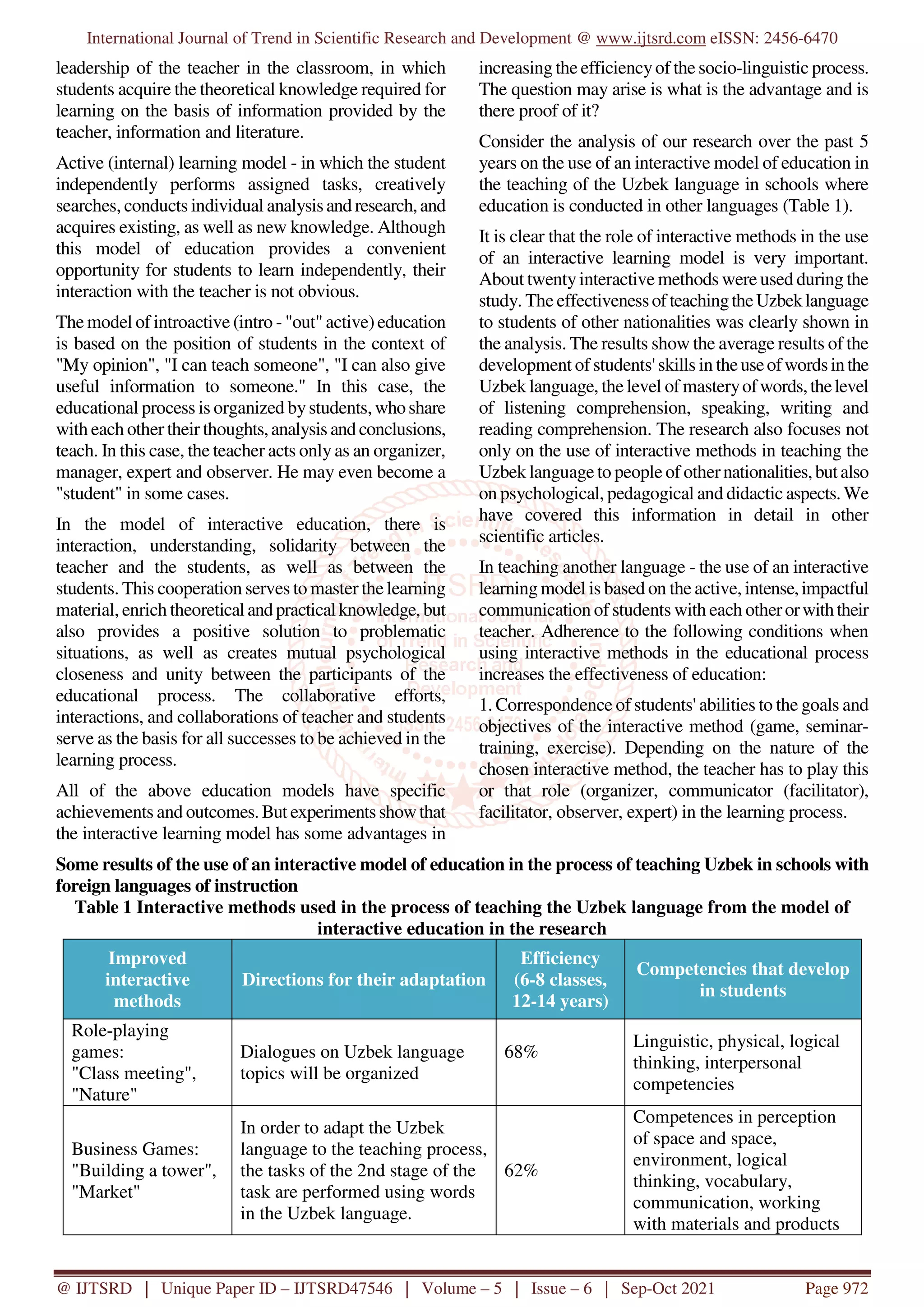 Teaching the Uzbek Language is a Topical Issue An Interactive Learning ...