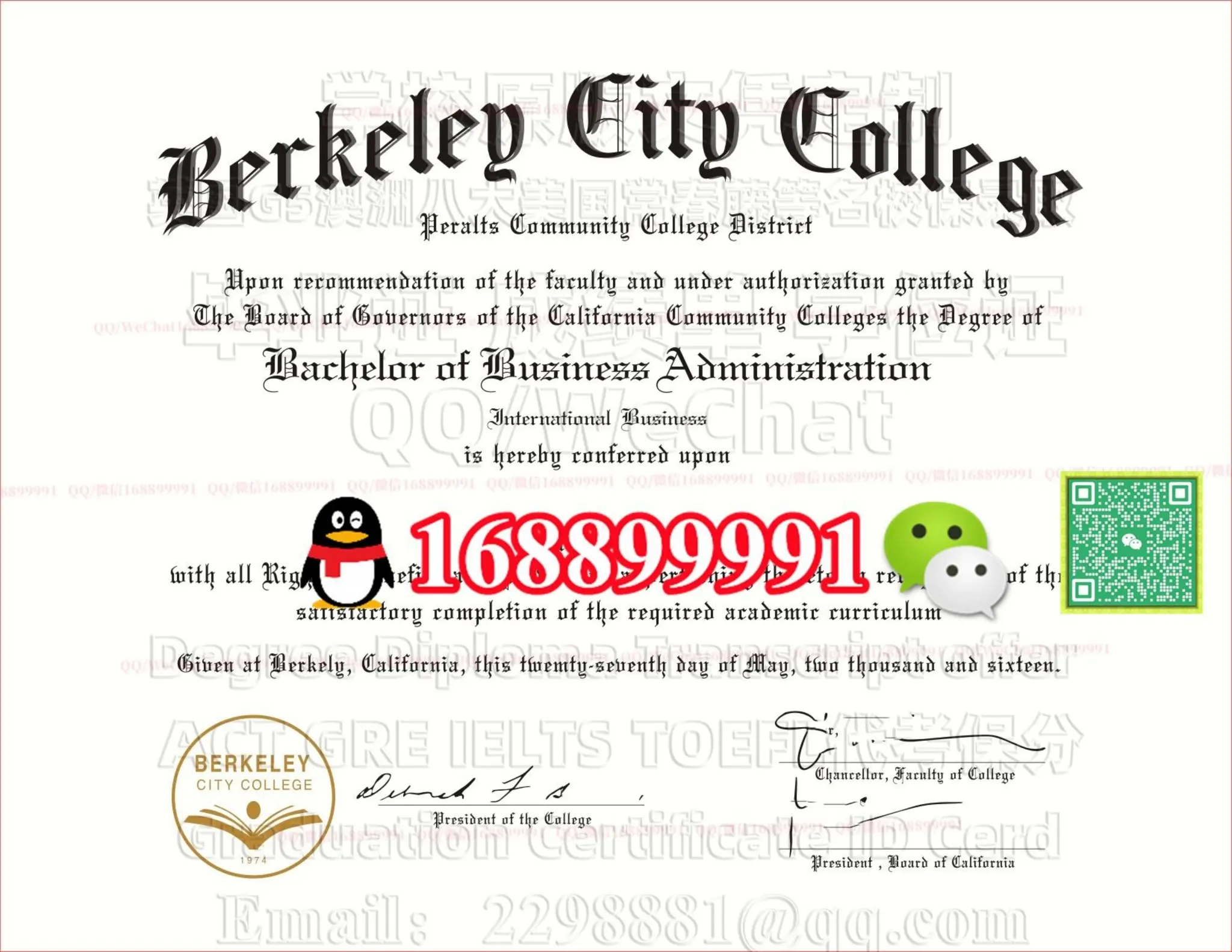 Berkeley City College Diploma Degree Transcript | PPT