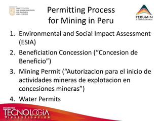 PERUMIN 31: Engineering permitting requirements for mining projects in ...