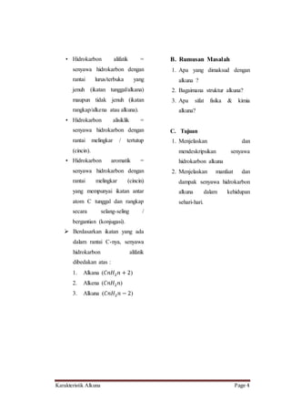 Karakteristik Alkuna | DOCX