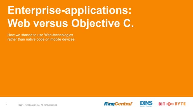 Enterprise-приложения: Web против Objective C | PPT
