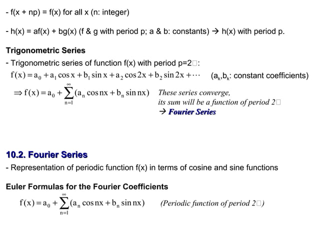 1531 fourier series- integrals and trans | PPT | Physics | Science