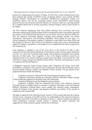 CONGESTION AND ENERGY AWARE MULTIPATH LOAD BALANCING ROUTING FOR LLNS | PDF