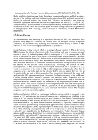 CONGESTION AND ENERGY AWARE MULTIPATH LOAD BALANCING ROUTING FOR LLNS | PDF