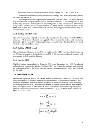 A COMPARATIVE ANALYSIS OF DATA MINING METHODS AND HIERARCHICAL LINEAR MODELING USING PISA 2018 ...