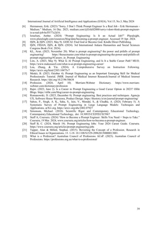 Is Prompt Engineering a Profession? - ijaia | PDF