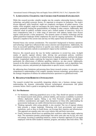 INTEGRATING ROBOTICS FOR ENHANCED BUSINESS OPERATIONS | PDF