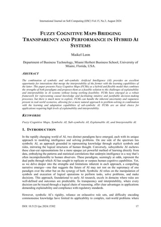 Fuzzy Cognitive Maps Bridging Transparency and Performance in Hybrid AI Systems | PDF ...