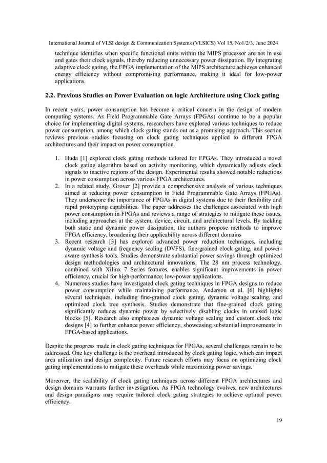 POWER EVALUATION OF MIPS ARCHITECTURE USING CLOCK GATING TECHNIQUE ON FPGAS | PDF | Programming ...