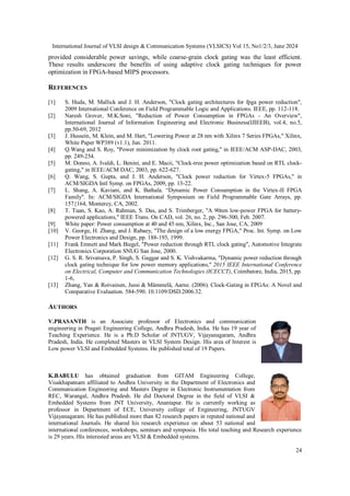 POWER EVALUATION OF MIPS ARCHITECTURE USING CLOCK GATING TECHNIQUE ON FPGAS | PDF