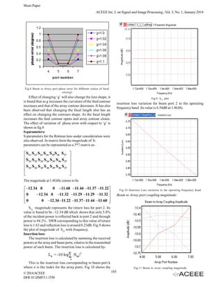 Rotman Lens Performance Analysis | PDF | Physics | Science