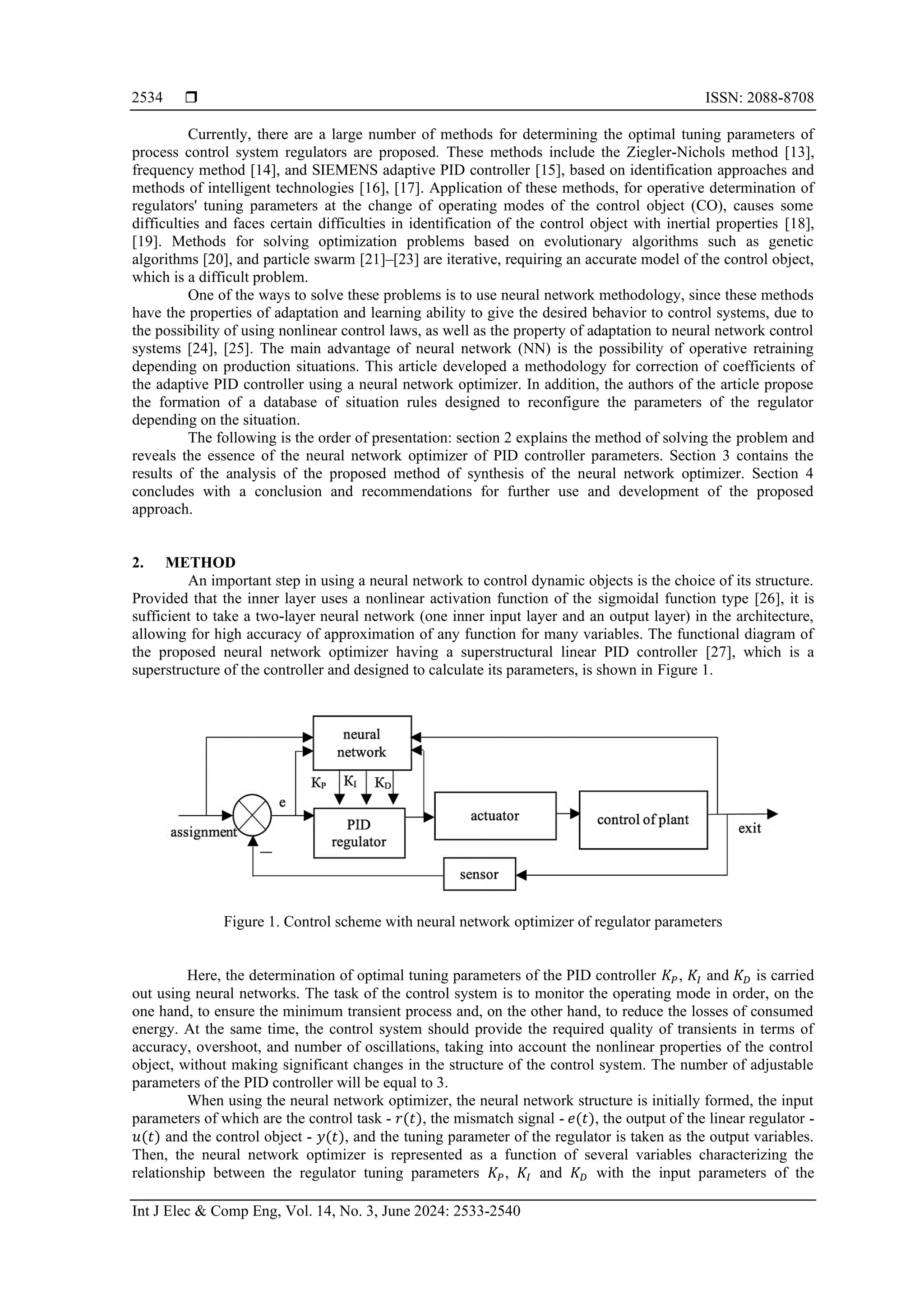 Neural Network Optimizer Of Proportional Integral Differential Controller Parameters Pdf